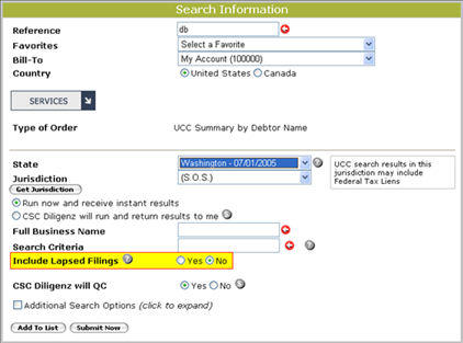 CSC Includes Termination Filings with Active UCC Search Results, with ...